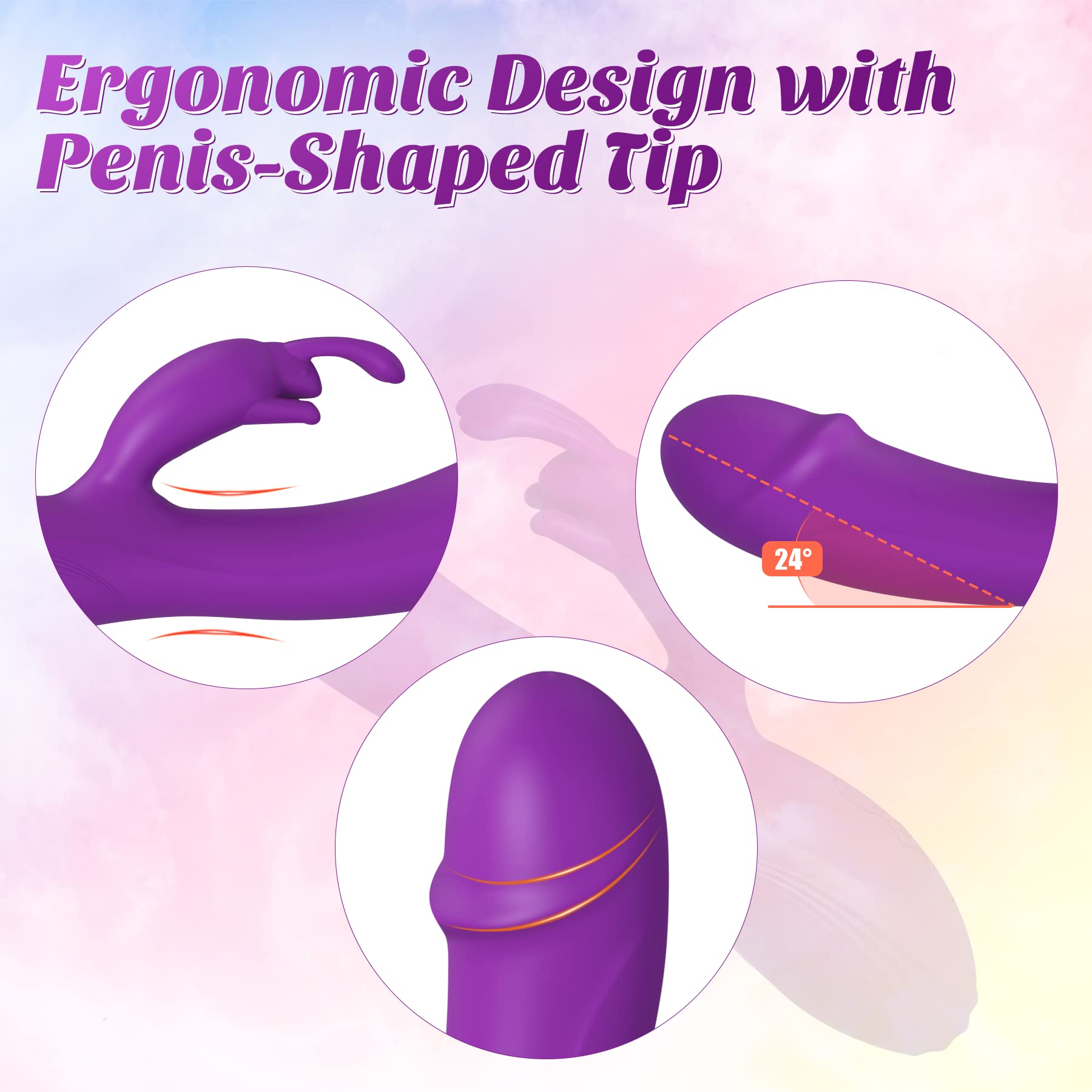 Sex Toys for Women Rabbit Vibrator - Adult Toys G Spot Vibrator, MEANINS Quiet Vibrators Dildo, Female Vibrator Sex Toy with Clitoris Stimulator, Sexual Pleasure Tools, Juguetes Sexuales Vibradores