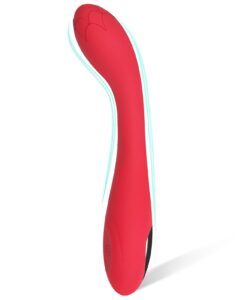 alovegarden clitoral g-spot powerful rose vibrator, waterproof dildo clit stimulator with 10 vibration modes, softer and flexible sex toy for women, clitoral vibrator (red)