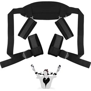 Double Couple BDSMS Bed Restraints Kit Sex Toys Wrist Leg Restraint Straps Hand & Ankle Cuffs Adults Bed Sex Bondage Restraints Set Sex Play for Couples