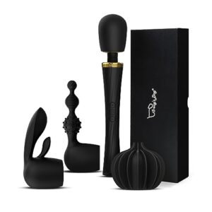 tracy's dog wand vibrator kits for couple, vibrating wand adult toys with 3 attachments for clitoral g spot anal stimulation, cordless powerful sex toy for women partner play with 5 modes & 3 speeds