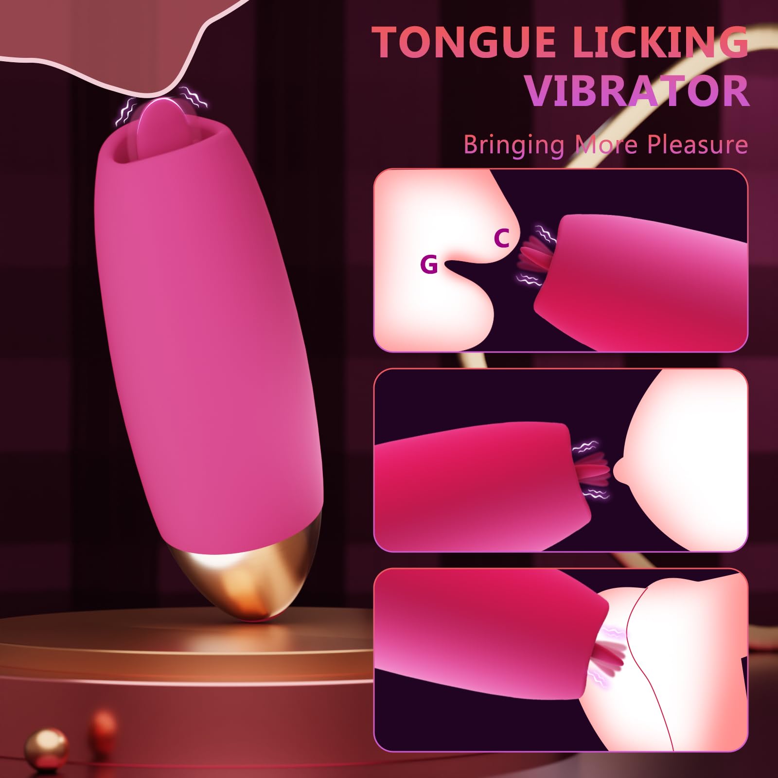 CELLDANCE Sex Toys for Women Nipple Toys Clitorals Stimulator with 10 Vibration Modes, Vibrator Toy Nipple Suckers Tongue Licking Rechargeable Adult Toys for Couples Pleasure, Juguetes Sexuales