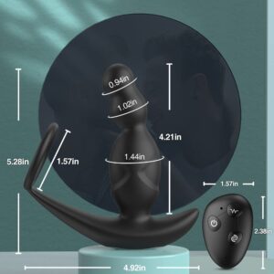 Prostate Massager Sex Toys for Men - 5IN1 360° Rotating Anal Adult Toys with 4 Anal Plug Beads, 9 Vibrating Butt Plug, G-spot Male Vibrator Sex Toys with Penis Ring, Male Sex Toy for Men Couples