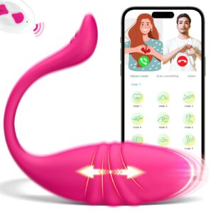 sex toys thrusting dildo vibrator - remote control g spot vibrator adult toys, wearable panty couple vibrator with app control & 9 thrusting & vibrating modes, adult sex toys & games for women couples