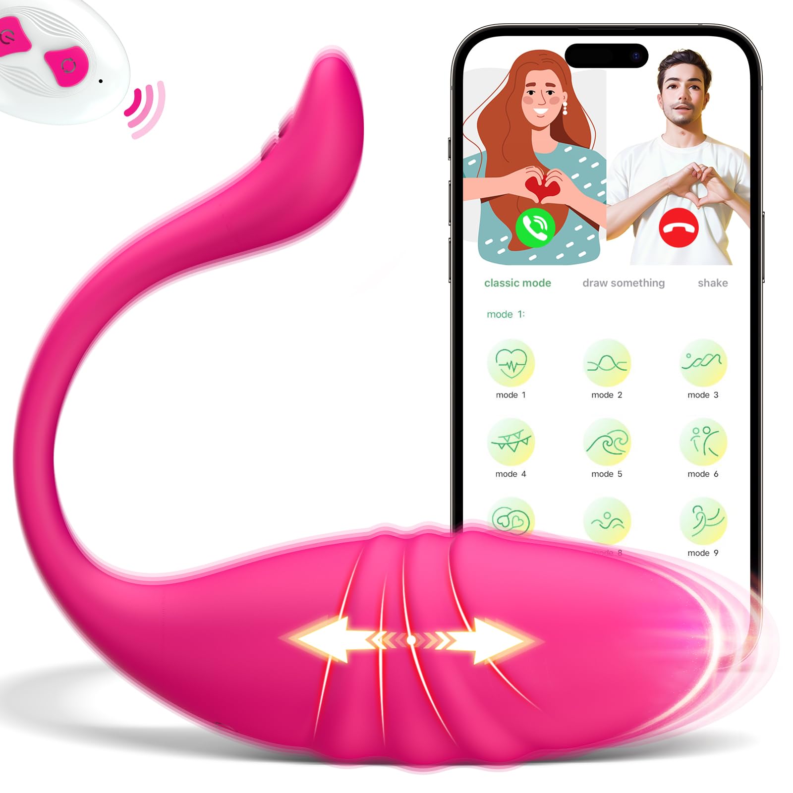 Sex Toys Thrusting Dildo Vibrator - Remote Control G Spot Vibrator Adult Toys, Wearable Panty Couple Vibrator with APP Control & 9 Thrusting & Vibrating Modes, Adult Sex Toys & Games for Women Couples