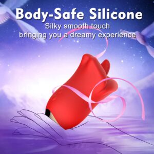 Clitoral Licking Tongue Rotating Vibrator - Adult Oral Toys Female Clit Nipple G-Spot Anal Silicone Stimulator with 7 Powerful Modes, Waterproof Adult Woman Sex Toys & Games for Women Couples Pleasure