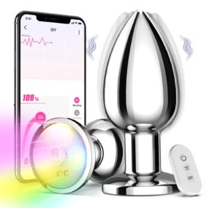 adult sex toys anal toys vibrating butt plug with app remote control 10 vibrating modes, anal beads prostate massager, anal sex toys vibrator for men and women, couples