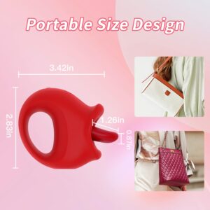 Adult Toys Vibrator for Women, Unique Ring Handle Design Women Sex Toys, 10 Vibration Modes &10 Tongue Licking G Spot Vibrator Stimulator, Waterproof Adult Couples Sex Toys for Clitoral, Nipple, Anal