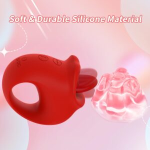 Adult Toys Vibrator for Women, Unique Ring Handle Design Women Sex Toys, 10 Vibration Modes &10 Tongue Licking G Spot Vibrator Stimulator, Waterproof Adult Couples Sex Toys for Clitoral, Nipple, Anal