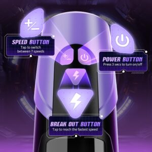 Automatic Male Masturbator, Sex Toy Male Masturbators Cup with 7 Rotating & 3 Thrusting Modes, 3D Realistic Electric Pocket Pussy Sex Toys for Men, Male Sex Toys with Suction Base