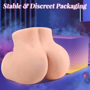 16.5LB Vibrating Male Masturbator with 10 Vibration Modes - Lifelike 3D Pocket Pussy and Butt, Automatic Adult Toy for Men (13x9.4x7in)