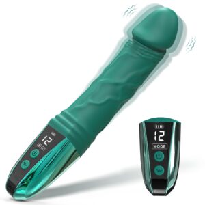 g spot dildo vibrator sex toys - adult sex toys realistic anal dildo for women with led display, 12 powerful vibrations clitoris vibrator wand sex toys for female male g spot anal stimulation