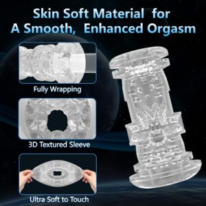 Automatic Male Masturbator Sex Toy with 9 Thrusting & Vibration Settings, Penis Pump Male Sex Toys for Men, Adult Toys Pocket Pussies with Foldable Handles, Male Stroker Adult Sex Toys & Games