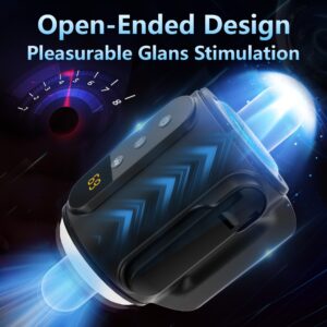 Automatic Male Masturbator Sex Toy with 9 Thrusting & Vibration Settings, Penis Pump Male Sex Toys for Men, Adult Toys Pocket Pussies with Foldable Handles, Male Stroker Adult Sex Toys & Games