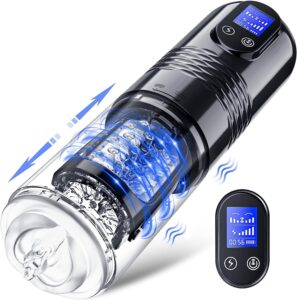 eorone male sex toy for men male masturbator - sex toys for men adult toys with 10 vibrating & 6 thrusting, mens sex toys pocket pussy lcd display, 3d sleeve