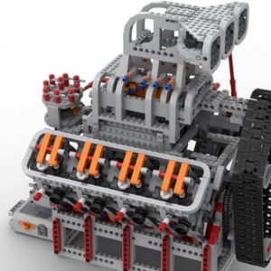 Aetheria V8 Engine Building Set with Power Function, OHV 5.0L Motors Engine That Runs, Build Your Own Engine Designed by Ronald Tewes (2106 Pieces)