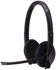 sennheiser sc 160 usb (508315) - double-sided (binaural) headset for business professionals | with hd stereo sound, noise canceling microphone, & usb connector (black), black