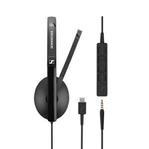 Sennheiser SC 135 USB-C (508355) - Single-Sided (Monaural) Headset for Business Professionals | with HD Stereo Sound, Noise-Canceling Microphone, & USB-C Connector (Black)