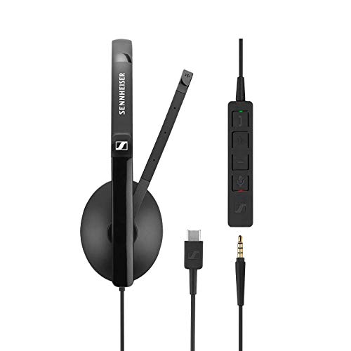 Sennheiser SC 135 USB-C (508355) - Single-Sided (Monaural) Headset for Business Professionals | with HD Stereo Sound, Noise-Canceling Microphone, & USB-C Connector (Black)