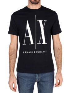 a|x armani exchange mens icon graphic t-shirt t shirt, navy, large us