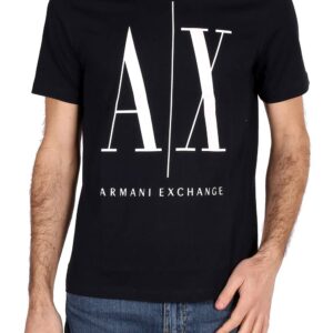 A|X ARMANI EXCHANGE mens Icon Graphic T-shirt T Shirt, Navy, Large US