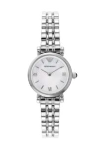 emporio armani women's silver tone stainless steel bracelet watch (model: ar1763)