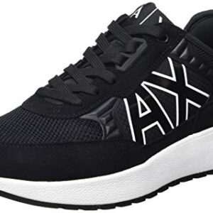 A|X ARMANI EXCHANGE AX Men's Colorblock Fashion Sneakers, Black, 8