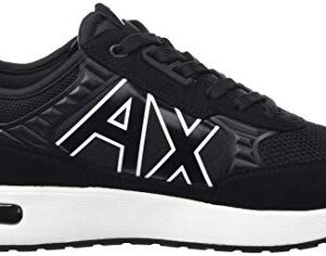 A|X ARMANI EXCHANGE AX Men's Colorblock Fashion Sneakers, Black, 8