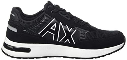 A|X ARMANI EXCHANGE AX Men's Colorblock Fashion Sneakers, Black, 8