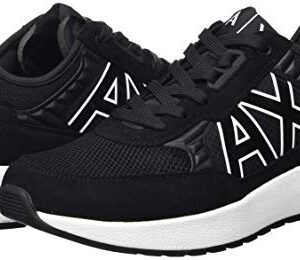 A|X ARMANI EXCHANGE AX Men's Colorblock Fashion Sneakers, Black, 8