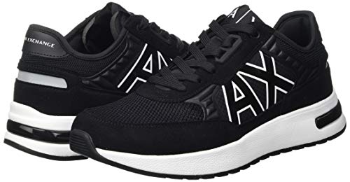 A|X ARMANI EXCHANGE AX Men's Colorblock Fashion Sneakers, Black, 8