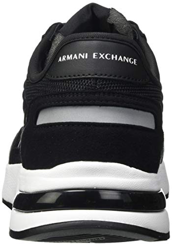 A|X ARMANI EXCHANGE AX Men's Colorblock Fashion Sneakers, Black, 8