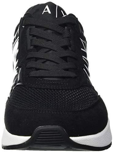 A|X ARMANI EXCHANGE AX Men's Colorblock Fashion Sneakers, Black, 8