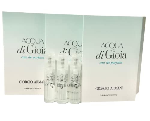 GIORGIO ARMANI Acqua Di Gioia Sample Perfume Women EDP Eau De Parfum Spray 1.2 ml / 0.04 oz - set of 3