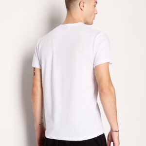 A | X ARMANI EXCHANGE Men's Slim Fit Illusion Box Logo Tee, White, L