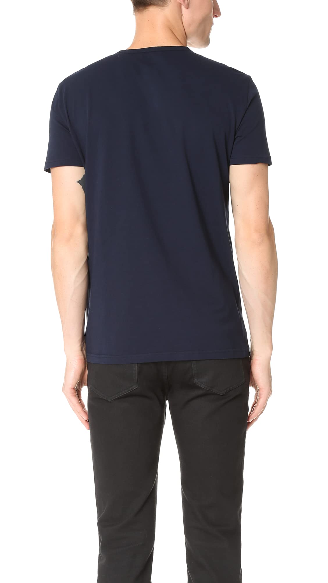 Emporio Armani Men's Cotton Crew Neck T-shirt Base Layer Top, Grey/Navy/Black, Medium US