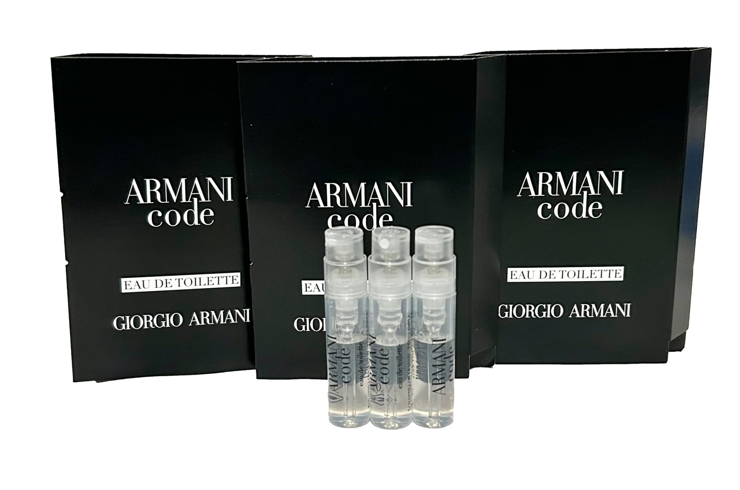 GIORGIO ARMANI Men ARMANI CODE EDT Sample Spray Perfume 1.2ml /.04 oz - 3 PCS set