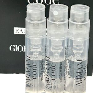 GIORGIO ARMANI Men ARMANI CODE EDT Sample Spray Perfume 1.2ml /.04 oz - 3 PCS set