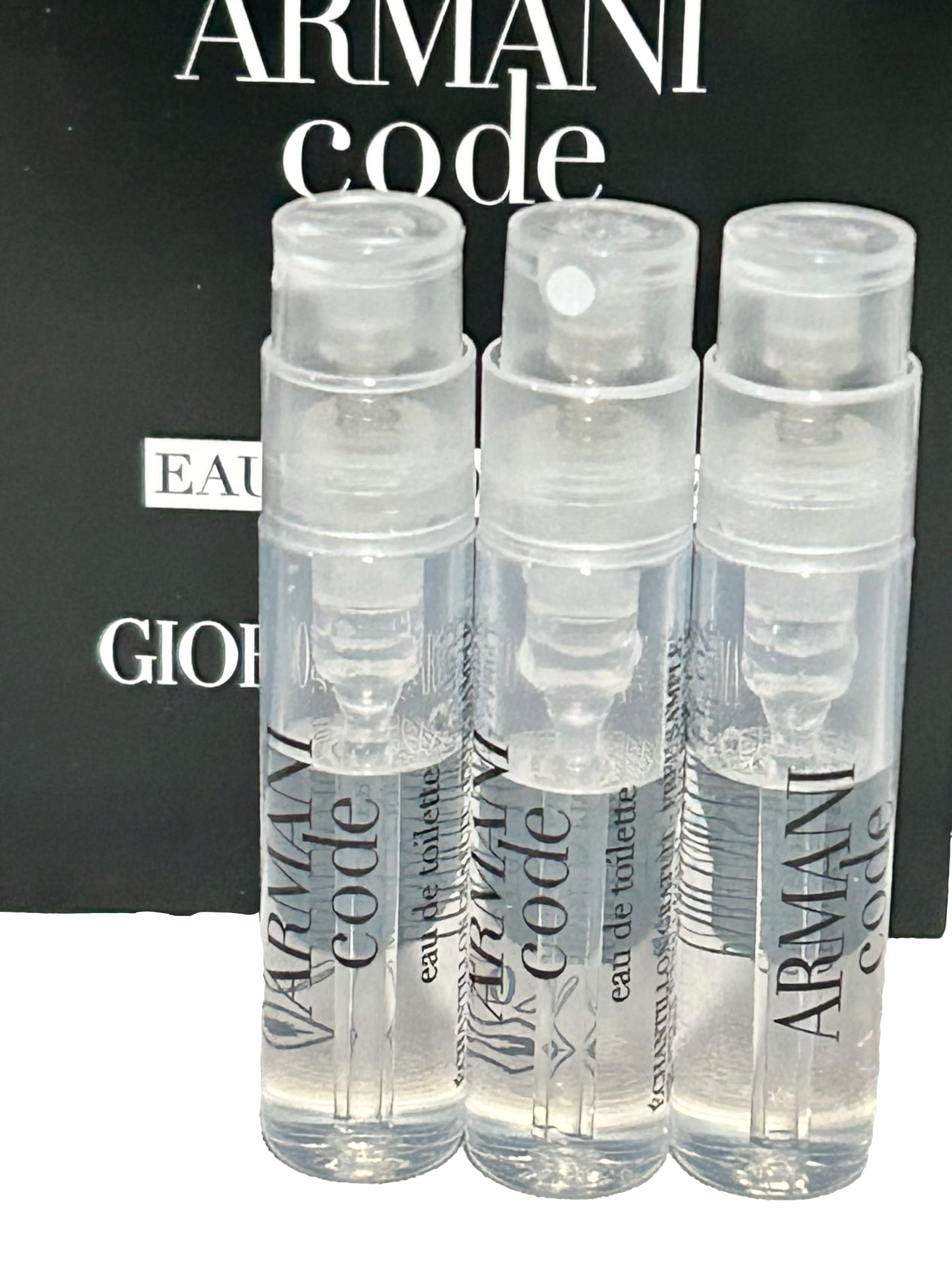 GIORGIO ARMANI Men ARMANI CODE EDT Sample Spray Perfume 1.2ml /.04 oz - 3 PCS set