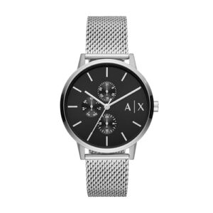 a｜x armani exchange men's multifunction silver-tone stainless steel mesh band watch (model: a|x2714)