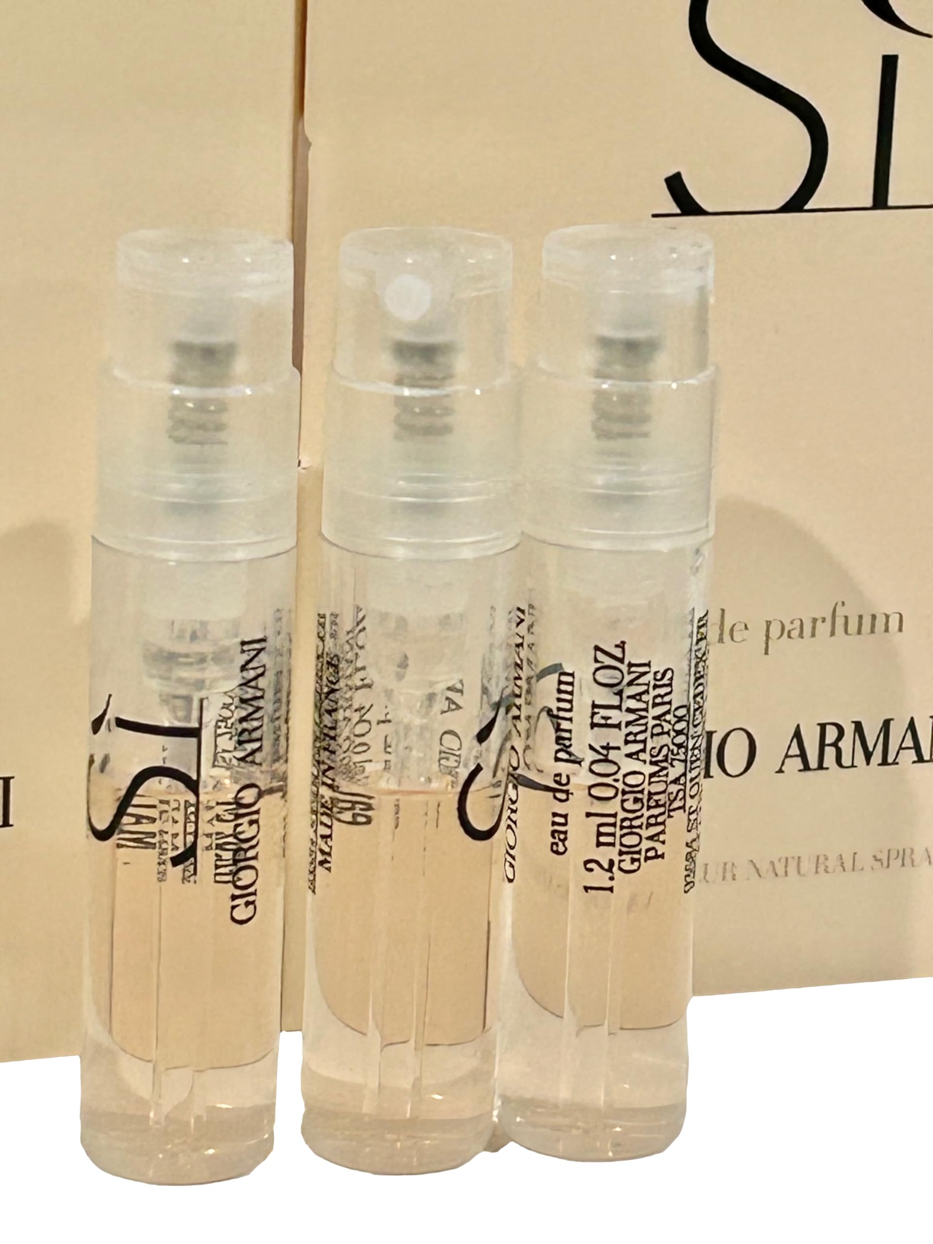 GIORGIO ARMANI Si EDP Sample Perfume Women Spray 1.2 ml / 0.04 oz - set of 3