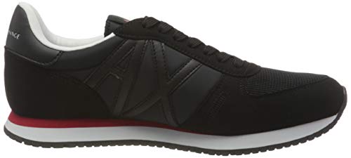 A|X Armani Exchange Men's Low-top Sneakers, Black, 13