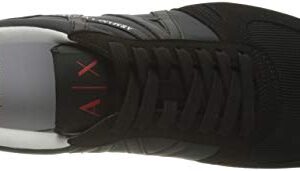 A|X Armani Exchange Men's Low-top Sneakers, Black, 13