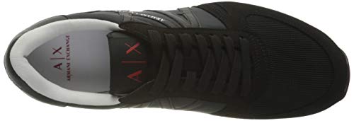 A|X Armani Exchange Men's Low-top Sneakers, Black, 13