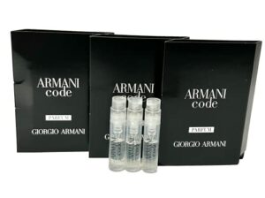 giorgio armani men armani code parfum sample spray perfume 1.2ml /.04 oz - 3 pcs set