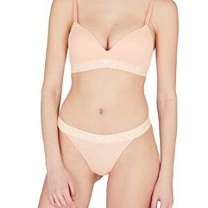 Emporio Armani Women's Icon Logoband Thongs, Apricot, Small