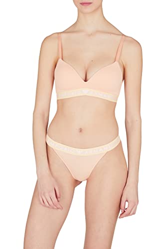 Emporio Armani Women's Icon Logoband Thongs, Apricot, Small