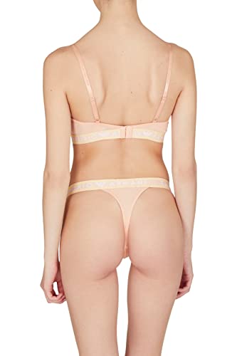 Emporio Armani Women's Icon Logoband Thongs, Apricot, Small