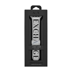 A|X ARMANI EXCHANGE Armani Exchange Men's Apple Watch Band with Silicone Strap, Multicolor, 42 (Model: AXT8008)