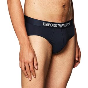 a|x armani exchange emporio armani men's stretch cotton brief, navy, x-large