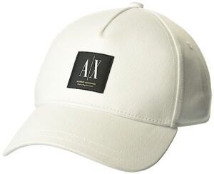 a|x armani exchange basics by armani hat, white, one size